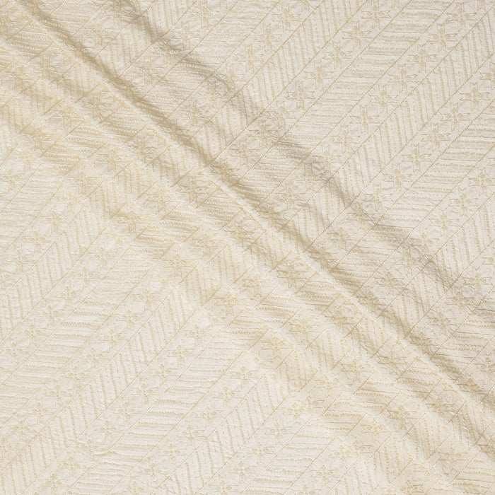 Cream Beaded Textured Fabric – Buy Online – Regal Fabrics
