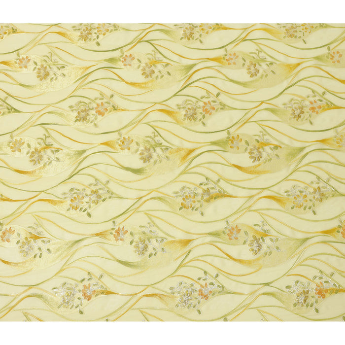 Lemon Yellow Pure Silk Chiffon Metallic Print Fabric – Regal Fabrics
