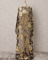 Brown Somali Silk Chiffon Velvet Makmal Dirac Fabric, 3.5 Meters – Buy ...