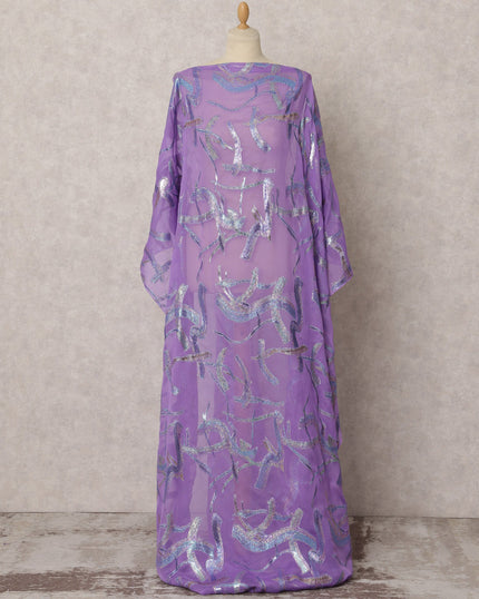 Beige Somali Silk Chiffon Velvet Makmal Dirac Fabric, 3.5 Meters – Buy ...